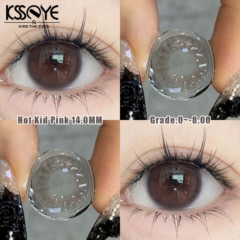 【Lens 1 Day】2Pcs Natural Contact Lenses KSSEYE 14.0mm Hot Kid Pink ...