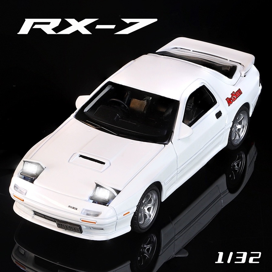 1:32 Scale Mazda RX7 Alloy Car Model Diecast Car Sound Light Car Lovers ...