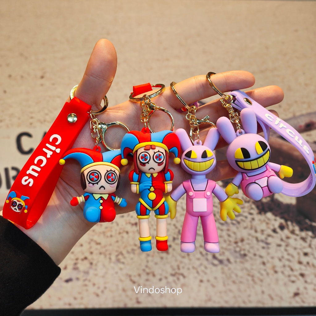 Cartoon Animation The Amazing Digital Circus Doll Keychain Clown Doll ...