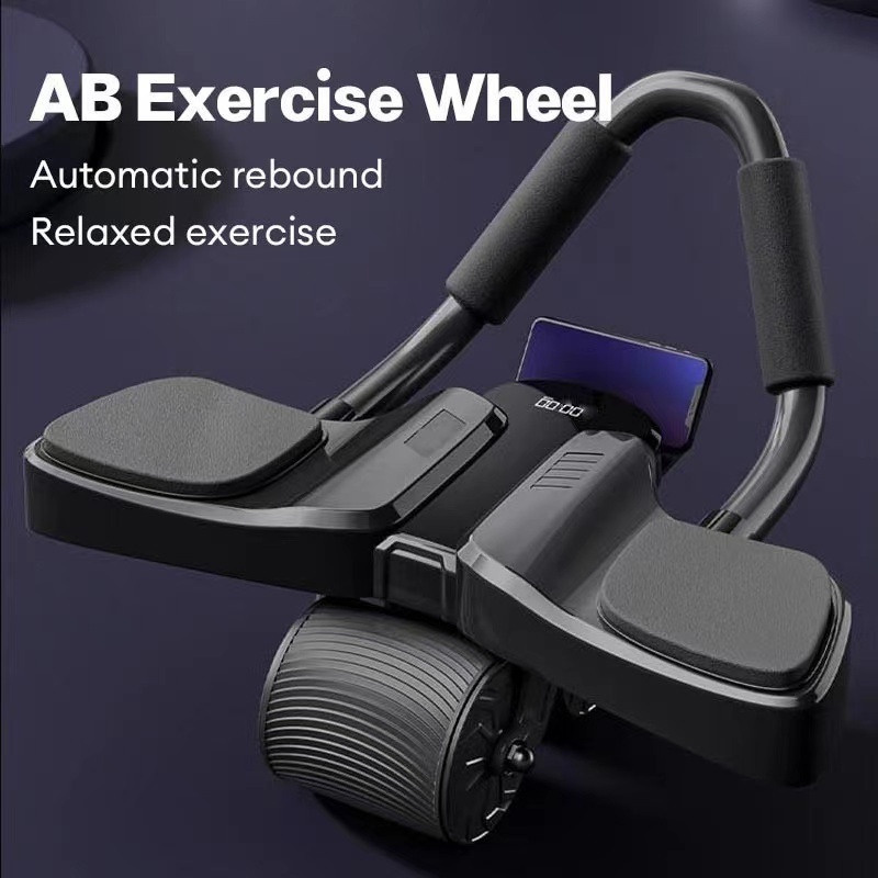 Abdominal Wheel Elbow Support Automatic Rebound Roller Professional AB ...