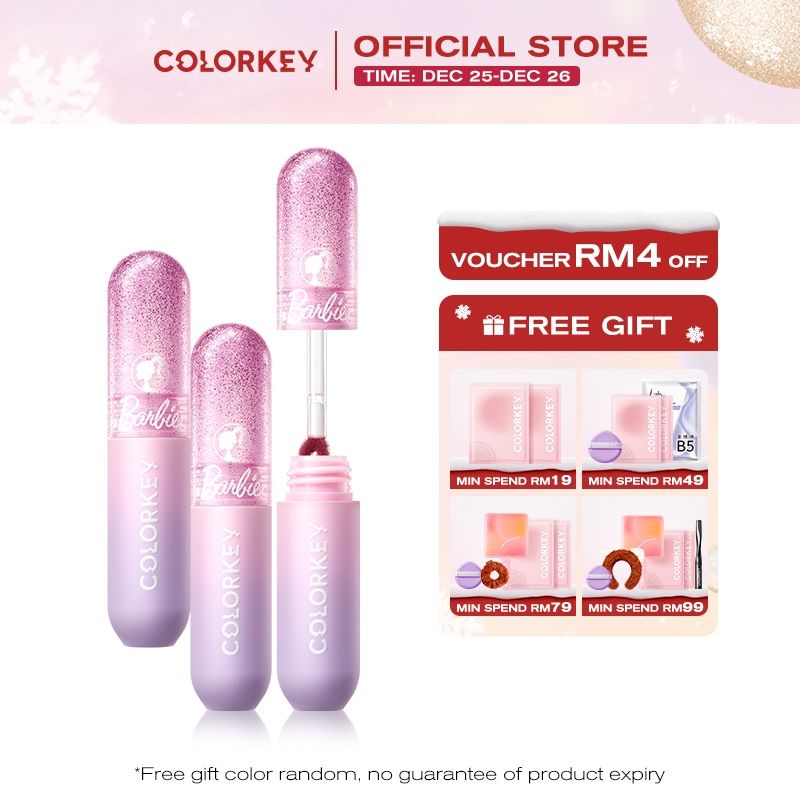Colorkey X Barbie Mousse Lip Mud Matte Texture Lip Gloss Liquid ...