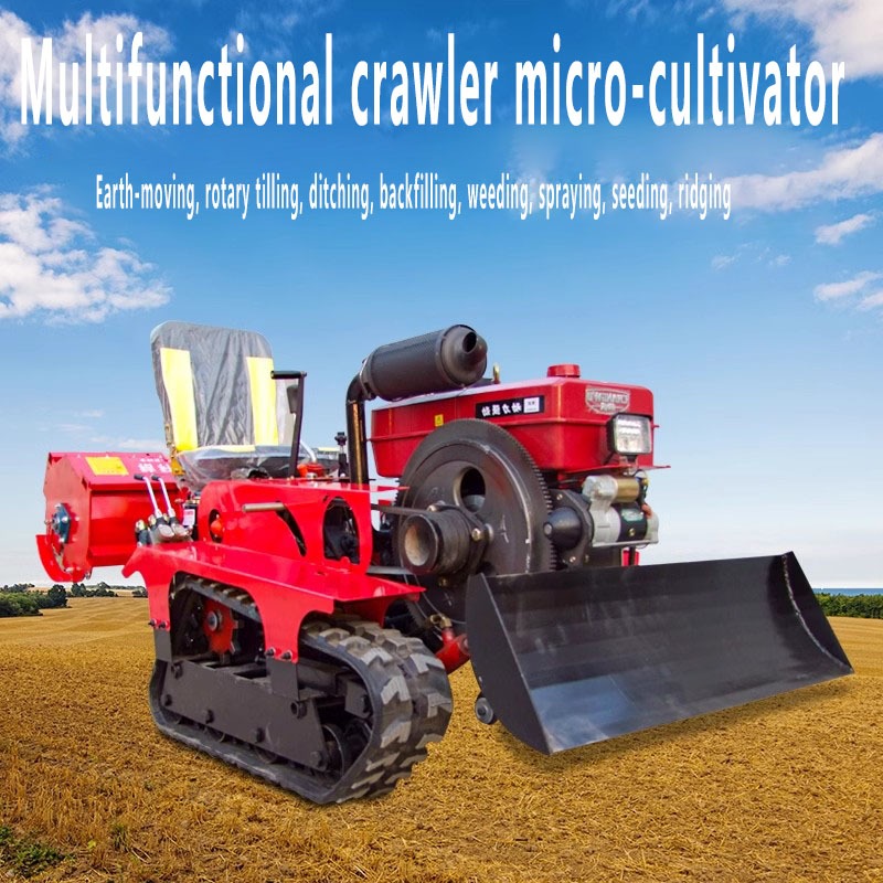 Crawler rotary tiller micro-cultivator water and drought dual use small ...