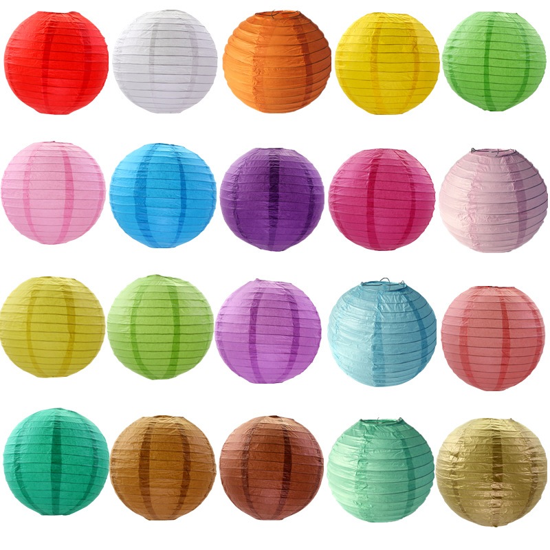 (6 10 12inch) Colourful Lantern Handmade Round Paper Lanterns Hanging ...