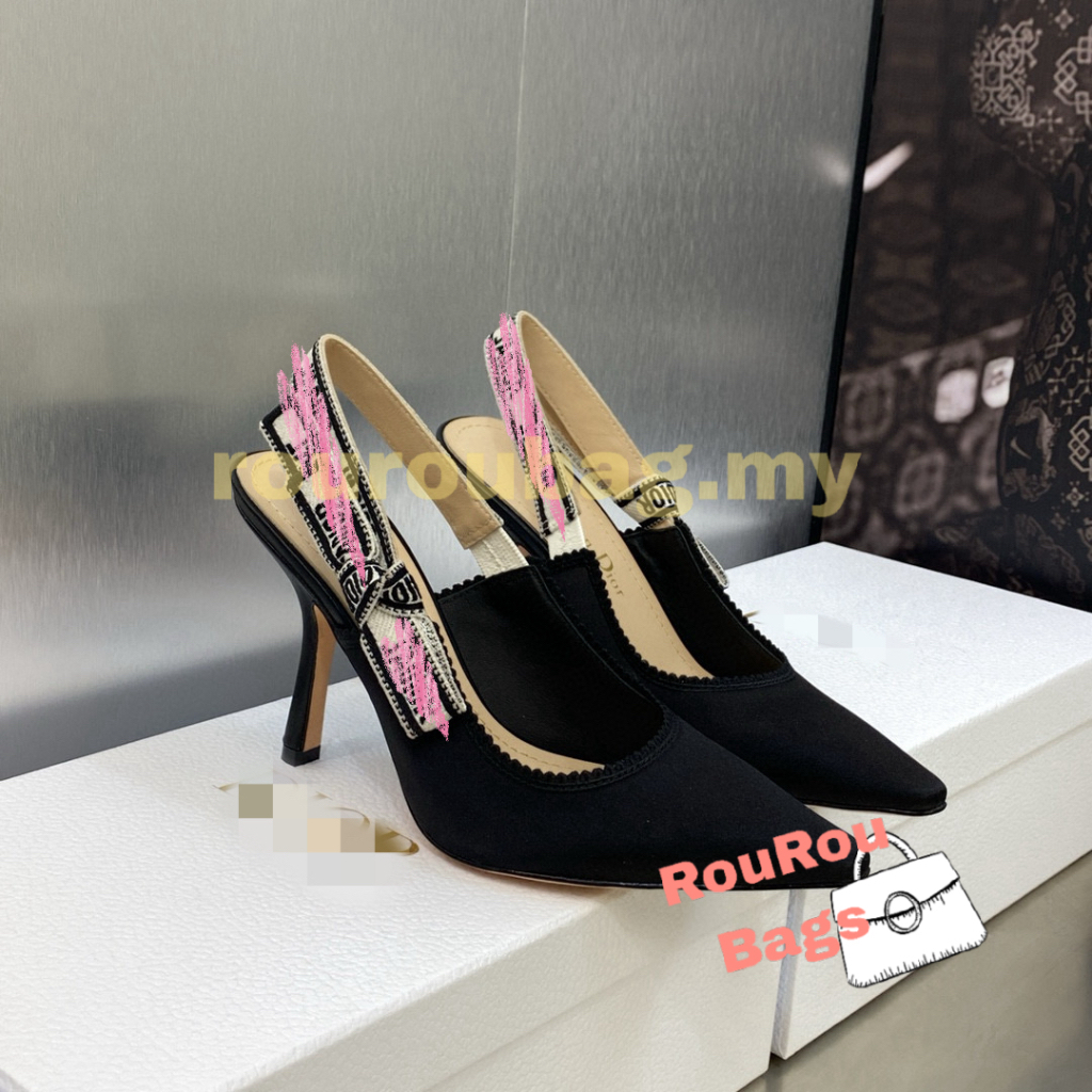 D Brand SLINGBACK Ribbon High Heels | Shopee Malaysia