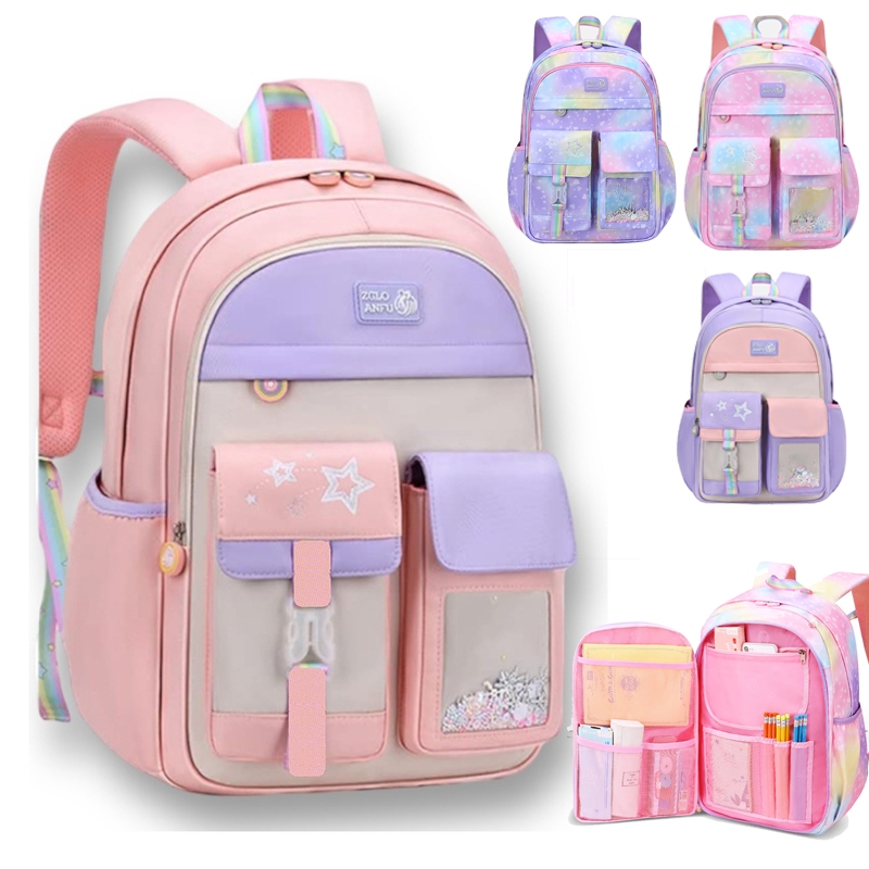 beg sekolah Reinforced Waterproof Organizer Children's School Backpack ...