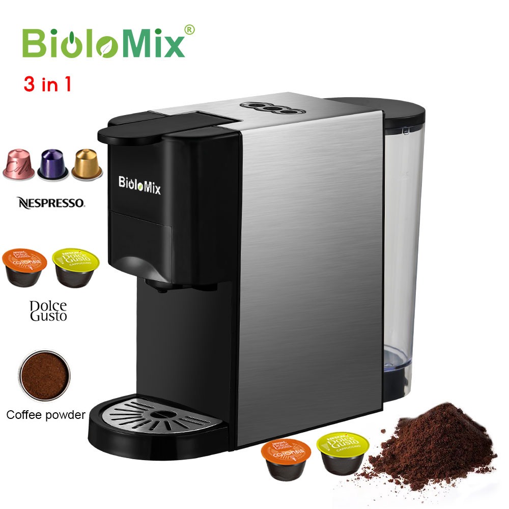 BioloMix 3-In-1 Capsules Coffee Machine 19Bar Espresso Machine ...