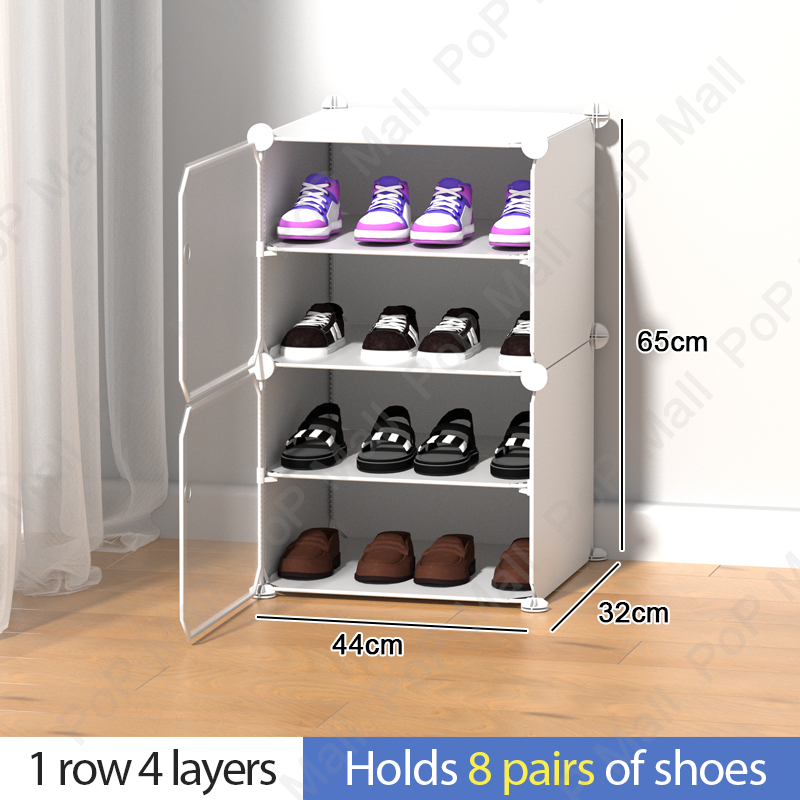 IKEA Shoes Cabinet Shoe Rack With Door Shoe Organizers Stackable ...