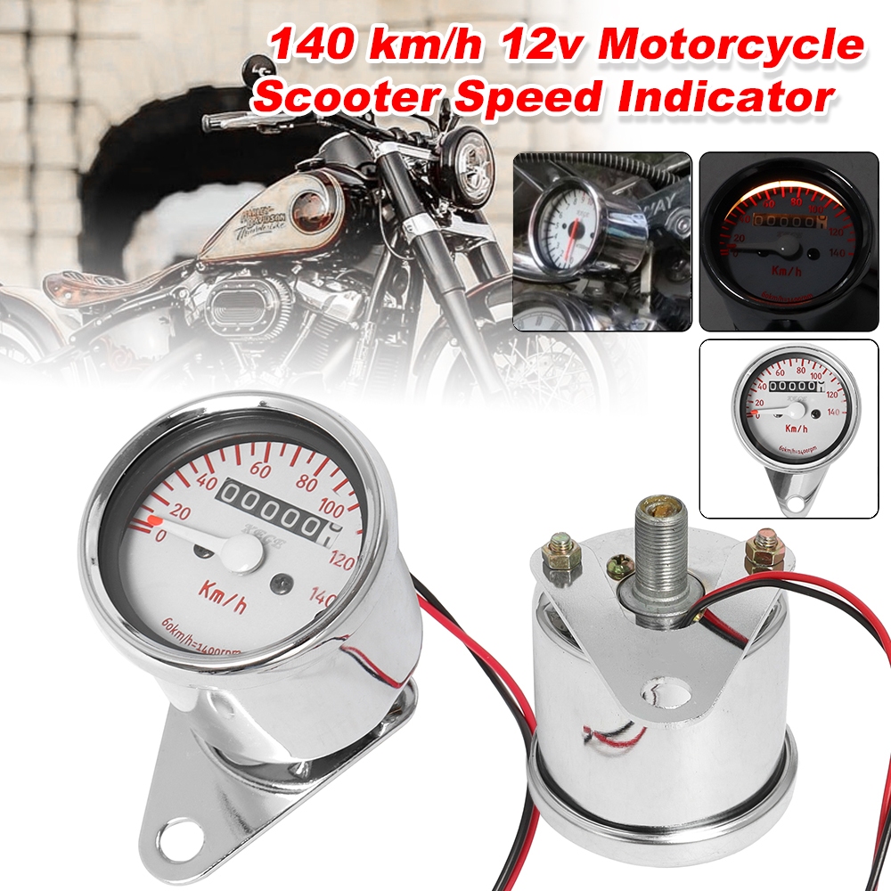 Universal Motorcycle Speedometer LED Indicator Odometer For Honda ...