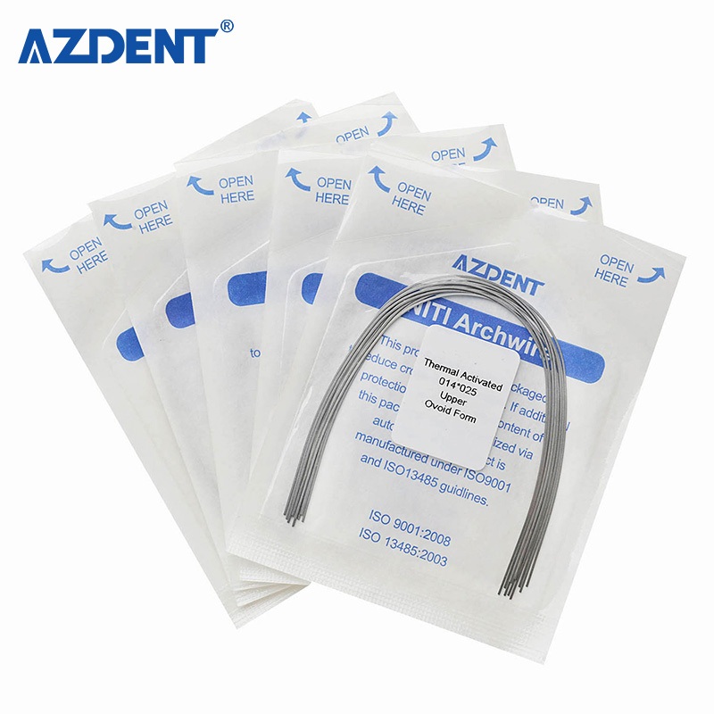 AZDENT 1 pack Dental Orthodontic Heat Thermal Activated Niti Archwires Ovoid （Squre Form ...