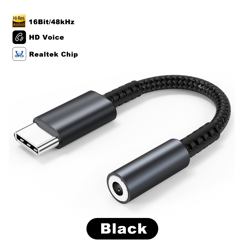 USB Type C To 3.5 MM Jack Adapter L54 Earphone 16 Bit 48 KHz HiFi DAC ...
