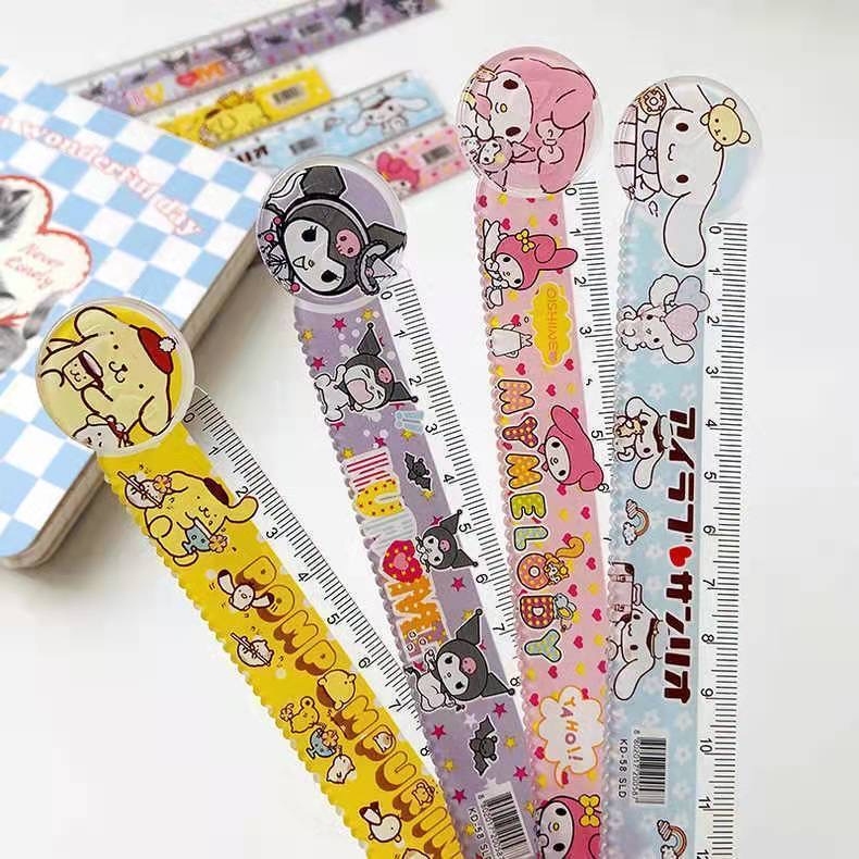 Sanrio Ruler 15cm Cute Cartoon Student Ruler Drawing Measuring Ruler ...