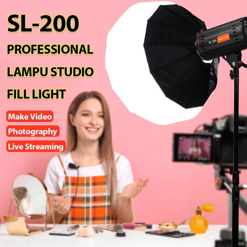 Professional Lampu Studio Light 200W COB LED Bulb Photography Light ...