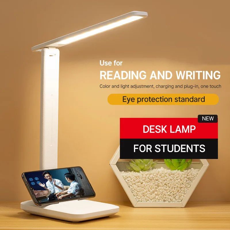 LED Touch Dimming Desk Lamp Study Lamp Eye Protection 3 Brightness ...