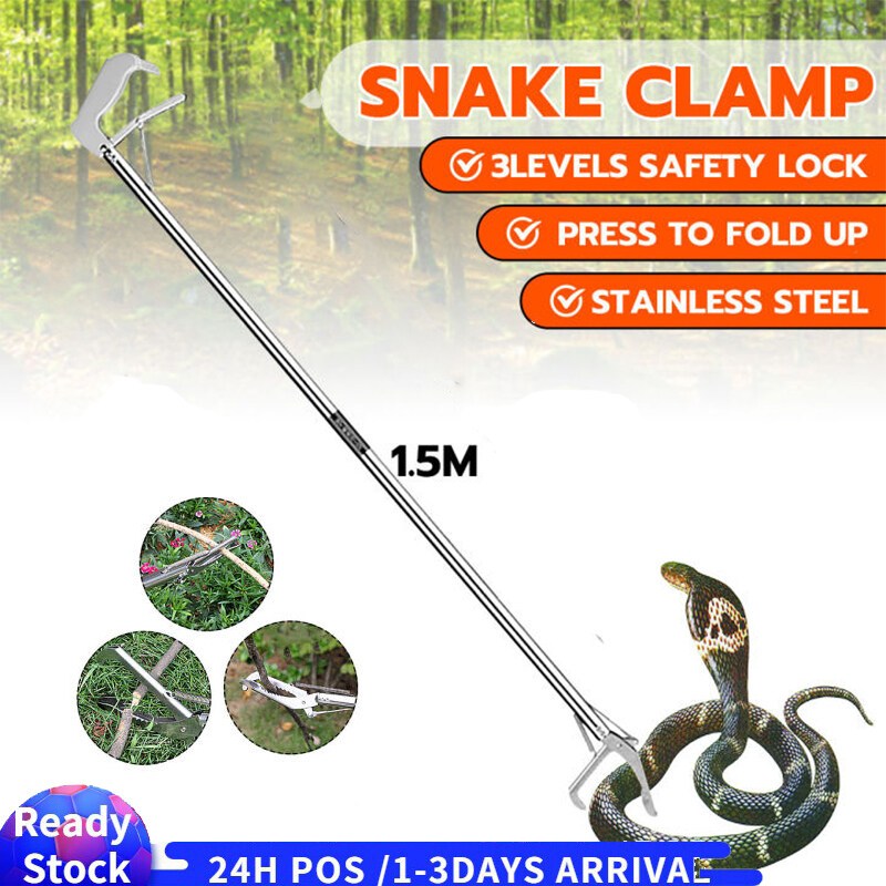 Snake Tong Tweezers Snake Clamp Snake Catcher Reptile Grabber Universal ...