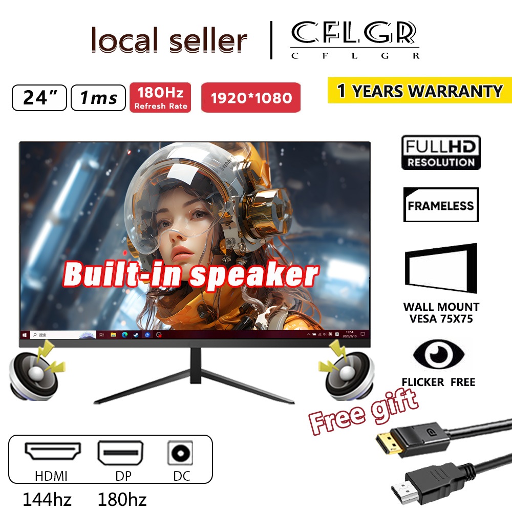 22-27inch LED Monitor Computer PC 19-24inch 144hz Laptop Office Gaming ...