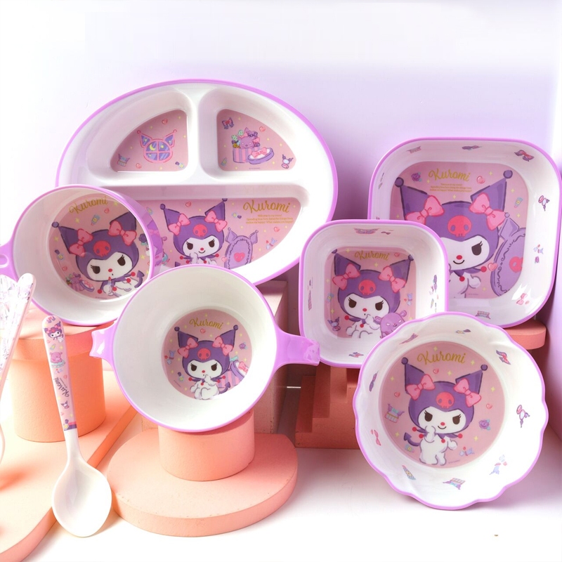 Kuromi Children's Tableware Cartoon Household Shock-resistant Anti ...