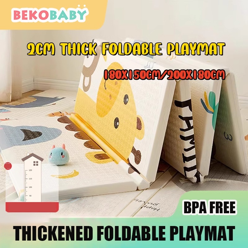 2.0CM Extra Large Baby Play Mat XPE Foldable Cartoon Playmat Waterproof ...