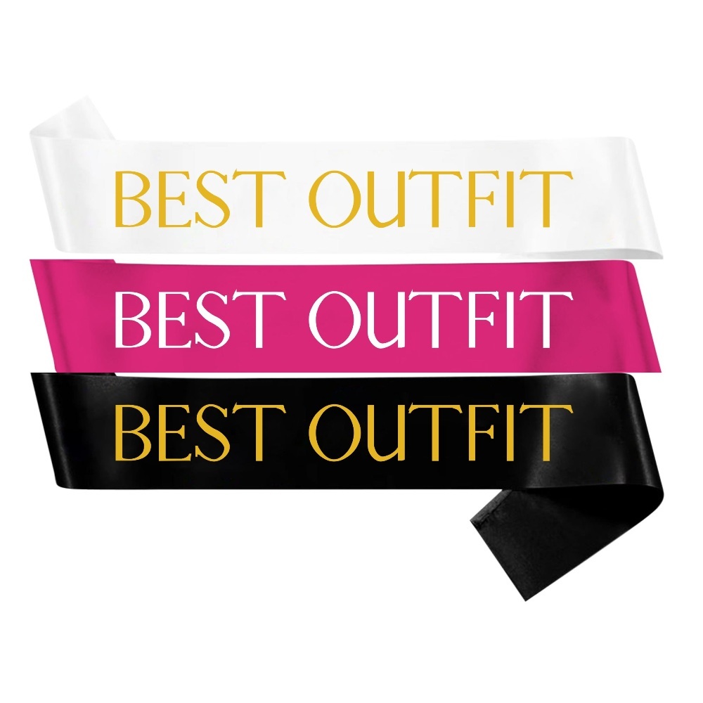 BEST OUTFIT Sash Party Decorations Prom Party Supplies | Shopee Malaysia
