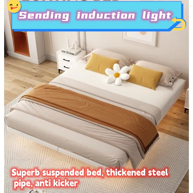 Katil queen| Tatami floating bed, modern and simple, with no headboard ...