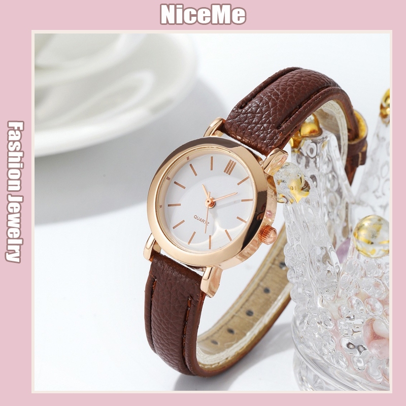 Watch Women Korean Style Casual Leather Strap Small Quartz Watch Jam ...