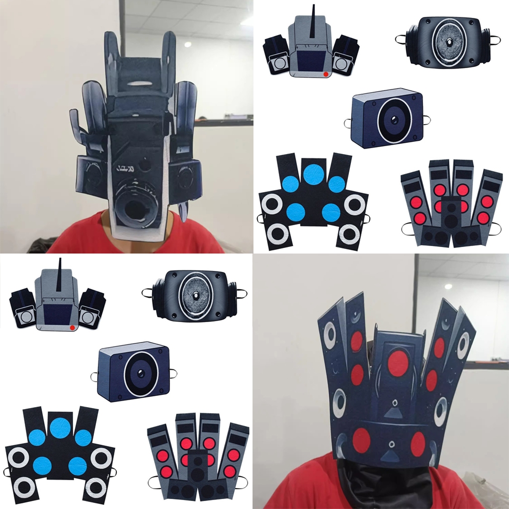 Comic Kids Skibidi Toilet Cosplay Mask Halloween Decor Titan Speakerman ...