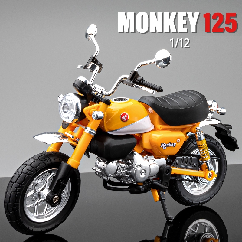 Miniatures 1:12 Honda 125 Monkey JC70 Alloy Diecast Collection Motorcycle Model Sound & Light ...