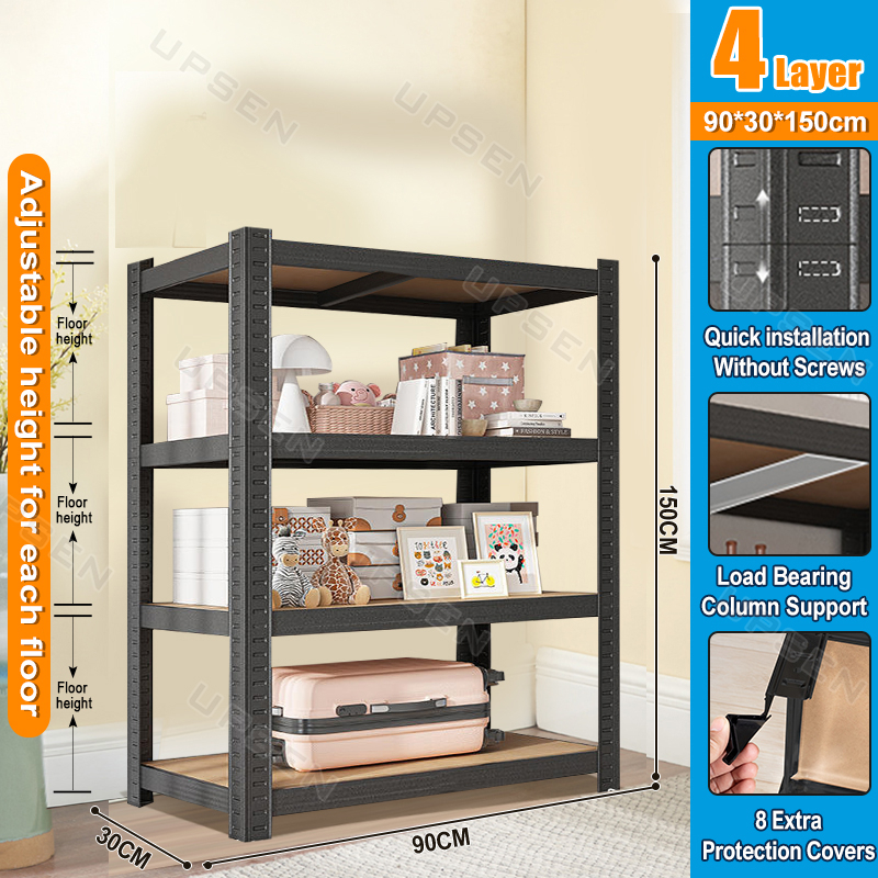 3-6 Tier Metal Boltless Rack Home kitchen Store Storage Rack Warehouse ...