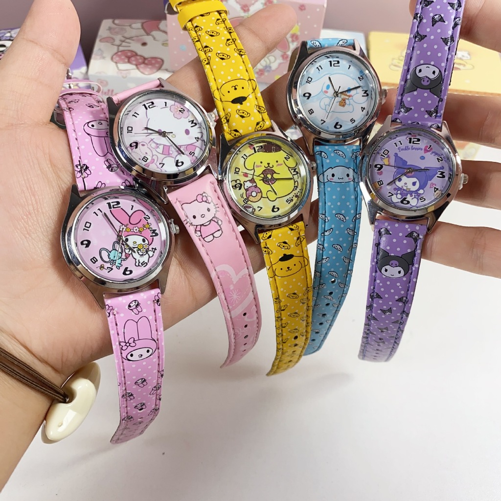 Sanrio cartoon kuromi watch Electronic pointer watch Kuromi Melody ...
