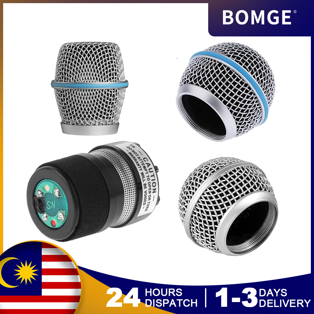 SM58 Capsule 2 Pcs Metal Microphone Mesh Head Sponge, Compatible with ...