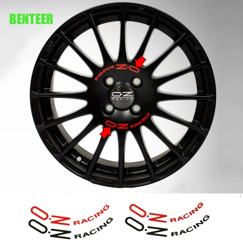8Pcs OZ Racing Car Wheel Sticker For BMW M Audi Sline Renault ...