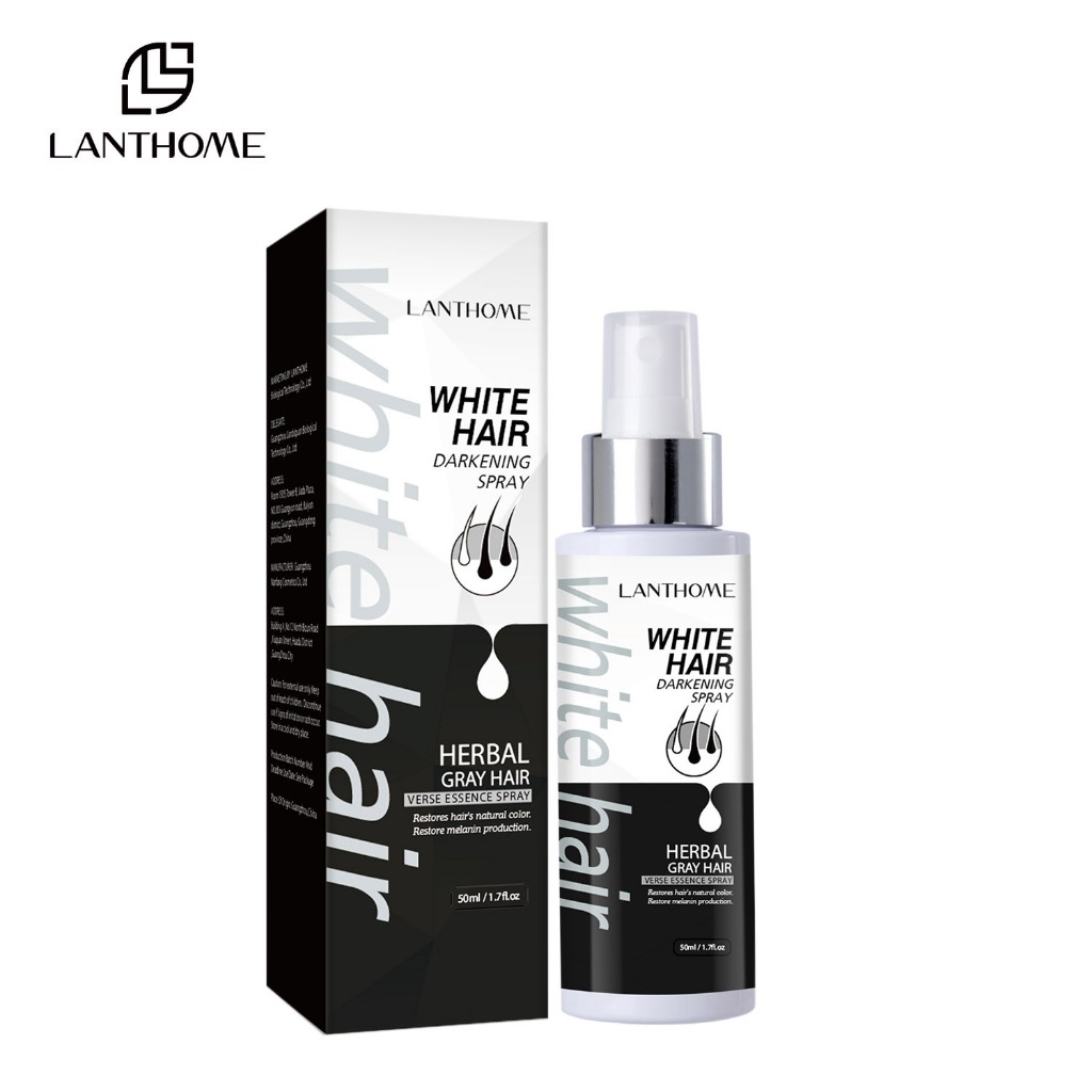 LANTHOME 3 Days Black Hair Serum White Hair To Black 50ML Herbal Anti ...