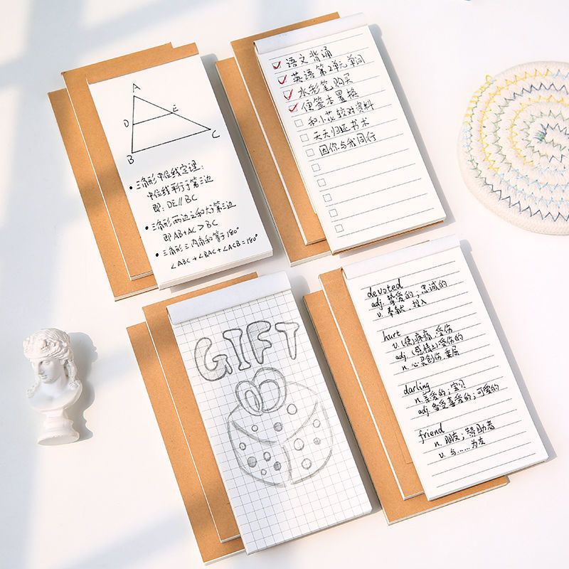 Portable Notebook Kraft Paper Pocketbook Memo Pad Portable Pocket ...