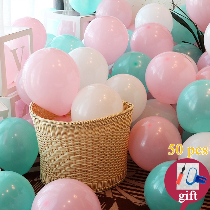 10 Inch Ballon Set Belon Murah 100 pcs Decoration Birthday Set Belon 生日 ...