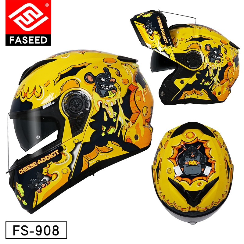 Original Faseed F-908 Modular Flip Up Helmet for Motobike Motorcycle Racing and Leisure Cruise ...