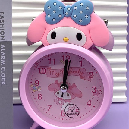 [Haroro] 10cm Kuromi alarm clock Cinnamoroll bedroom clock Night Light ...