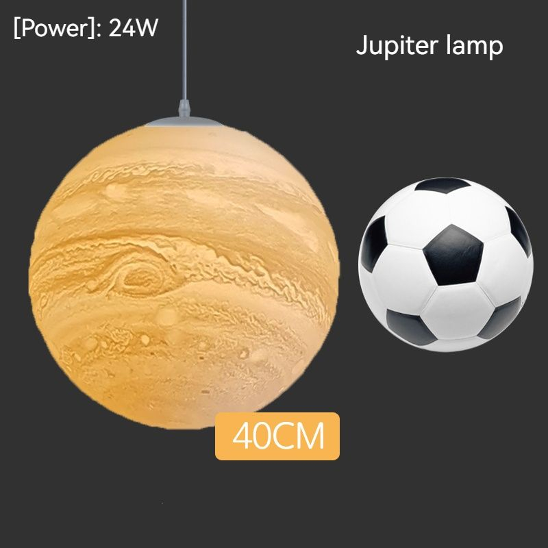 Creative Moon Pendant Lamp Modern LED Planet Lamp For Restaurant Bar ...
