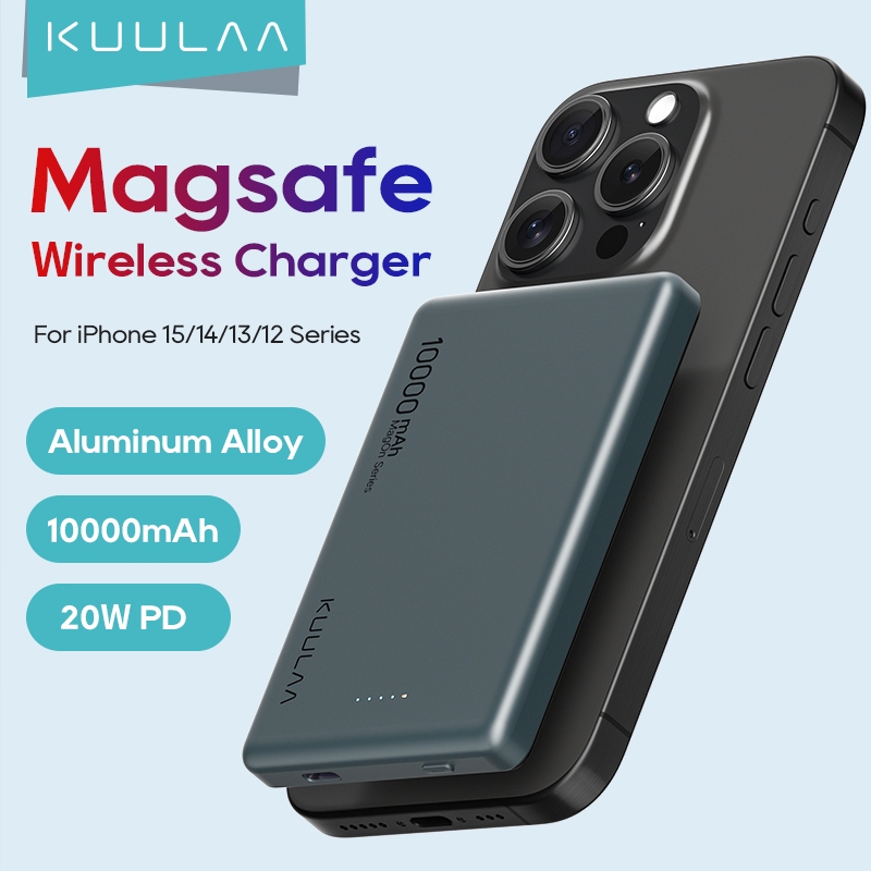 KUULAA 10000mAh Wireless magnetic suction charging bank Magsafe 20W ...