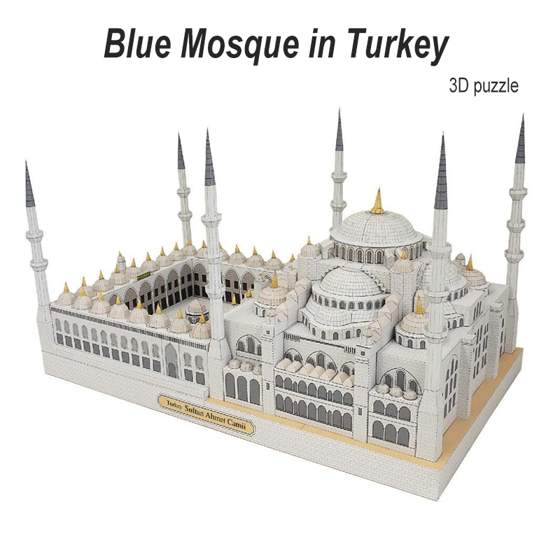 Turkey Blue Mosque 3D stereoscopic puzzle, symbol of the six beliefs of ...