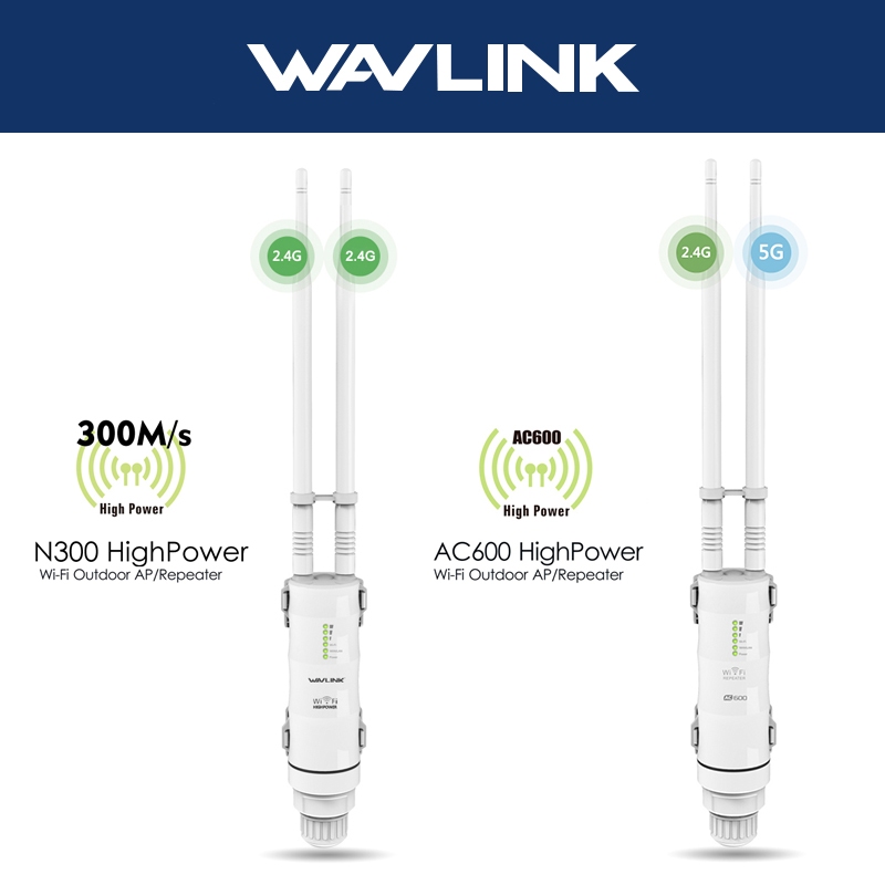 WAVLINK N300/AC600 Outdoor Access Point 300Mbps/600Mbps Wireless N Dual ...