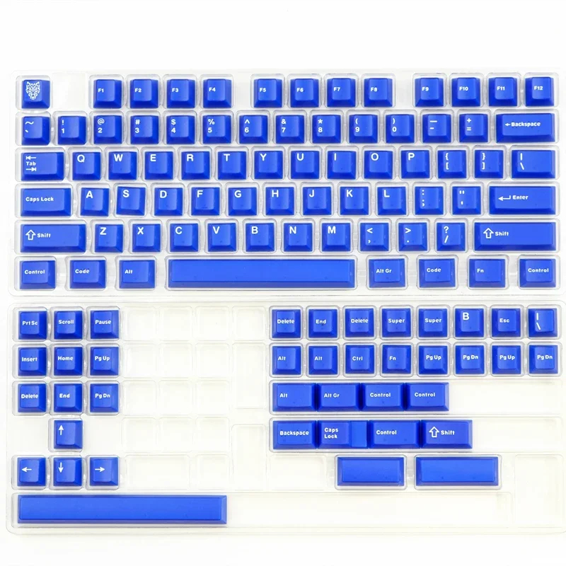121 Keys/set Aifei Neon Light Klein Blue Pyga Keycaps ABS Double Shot ...
