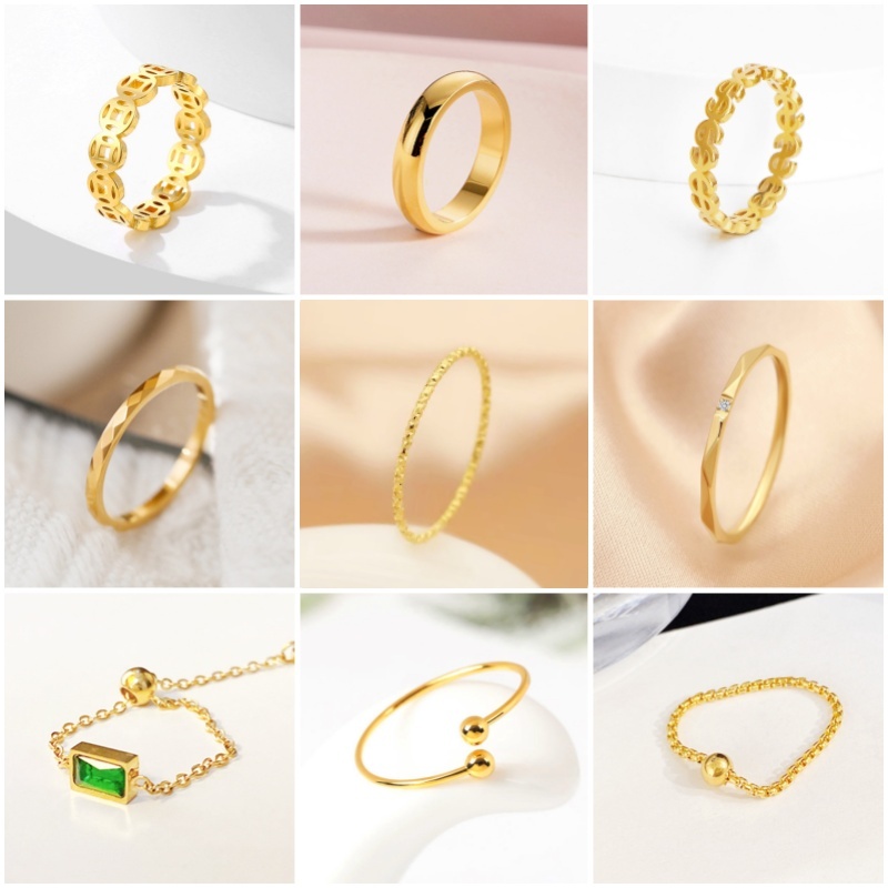Rhombus Ring for Woman No Fading Cincin Perempuan Stainless Steel ...