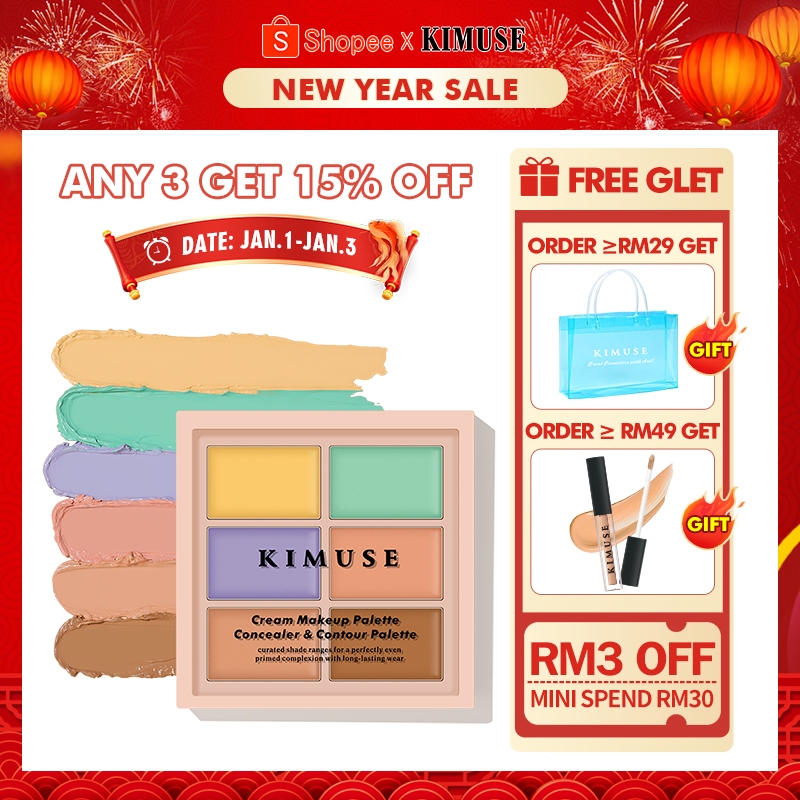 KIMUSE Cream Concealer & Contour Palette Multi-function Makeup ...