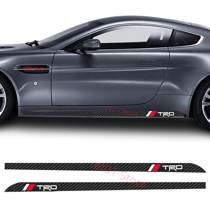 For TRD Logo 2Pcs Car Stickers Body Door Side Stripes Decals Sticker ...
