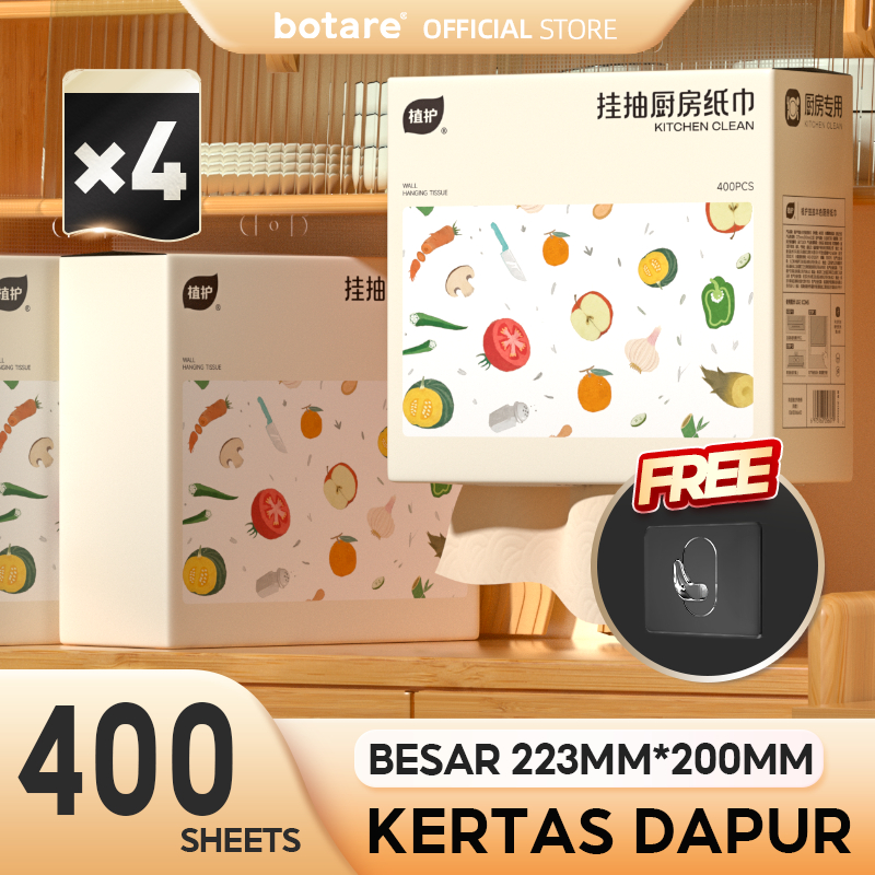 [4PCS]Botare Kitchen tissue towel hanging removable oil-absorbent ...