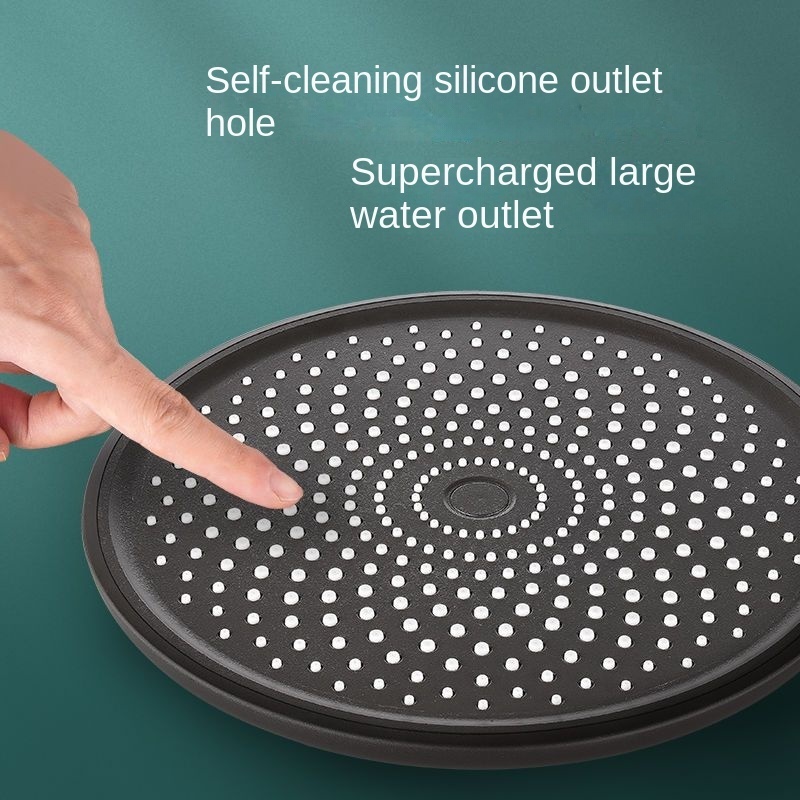 Shower overhead spray, shower head, fixed shower head, black 23cm ...