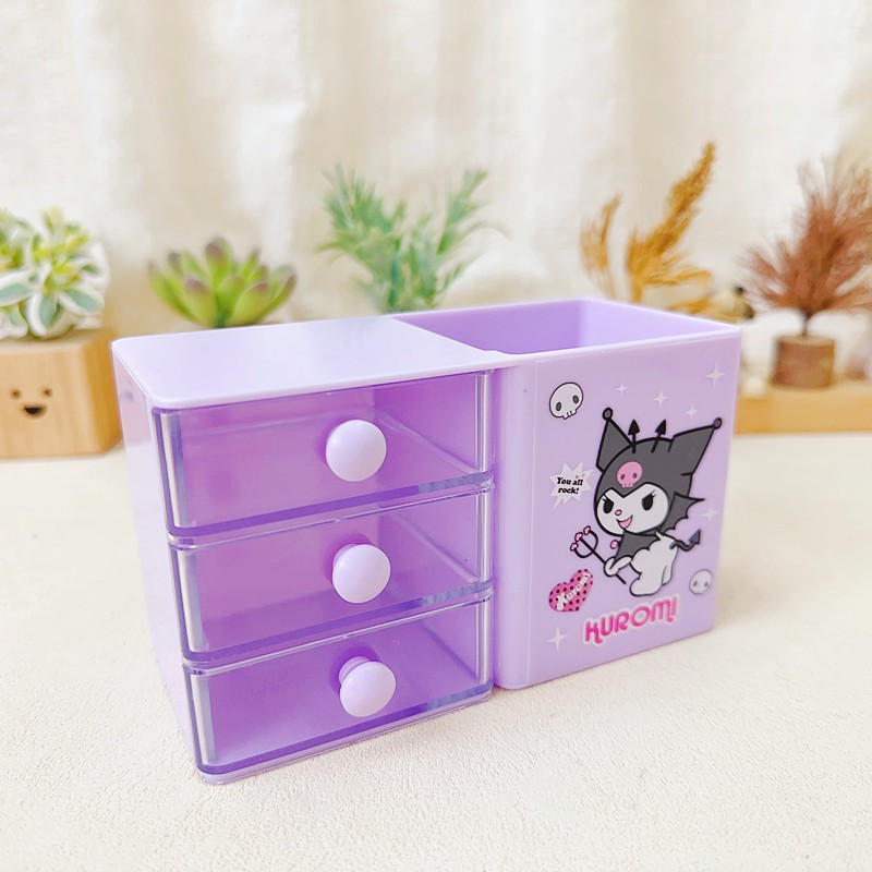 Ready Stock Cartoon Storage Box Pen Holder Cinnamoroll Multi Layer ...