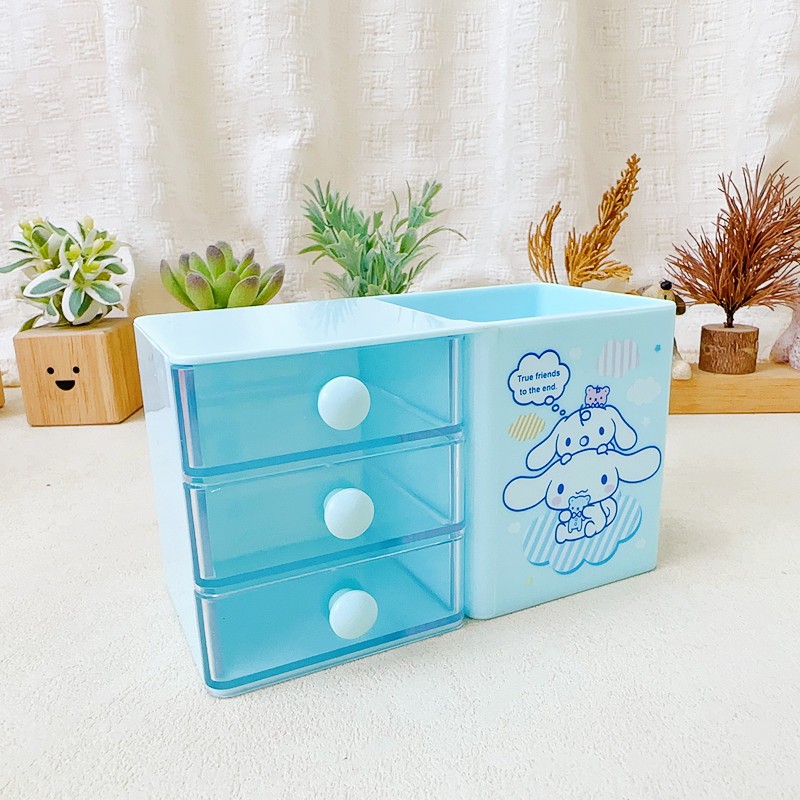 Ready Stock Cartoon Storage Box Pen Holder Cinnamoroll Multi Layer ...