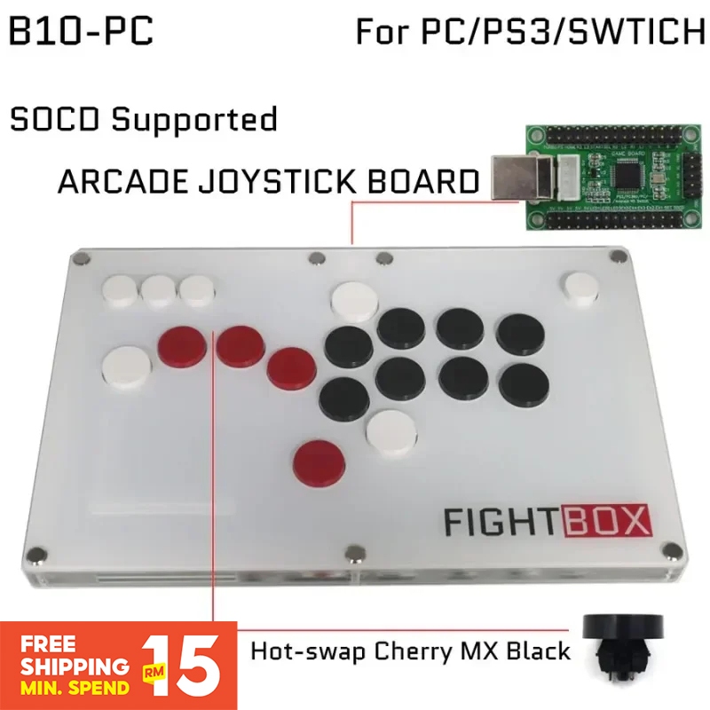 ⭐⭐⭐FightBox B10 Battle Board Daigo Layout Cherry MX Black Key Switch ...