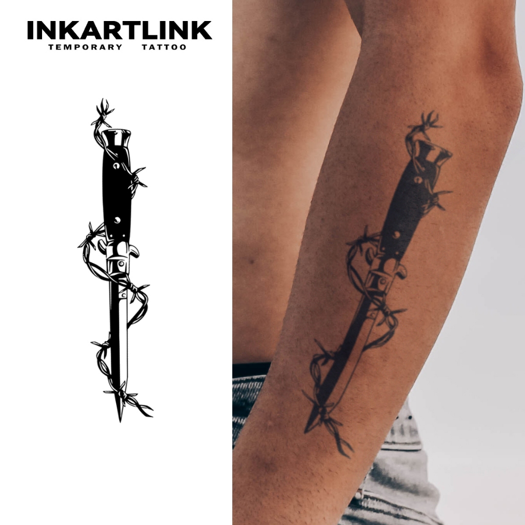 Thorn Dagger temporary tattoo stickers, waterproof long-lasting magic ...