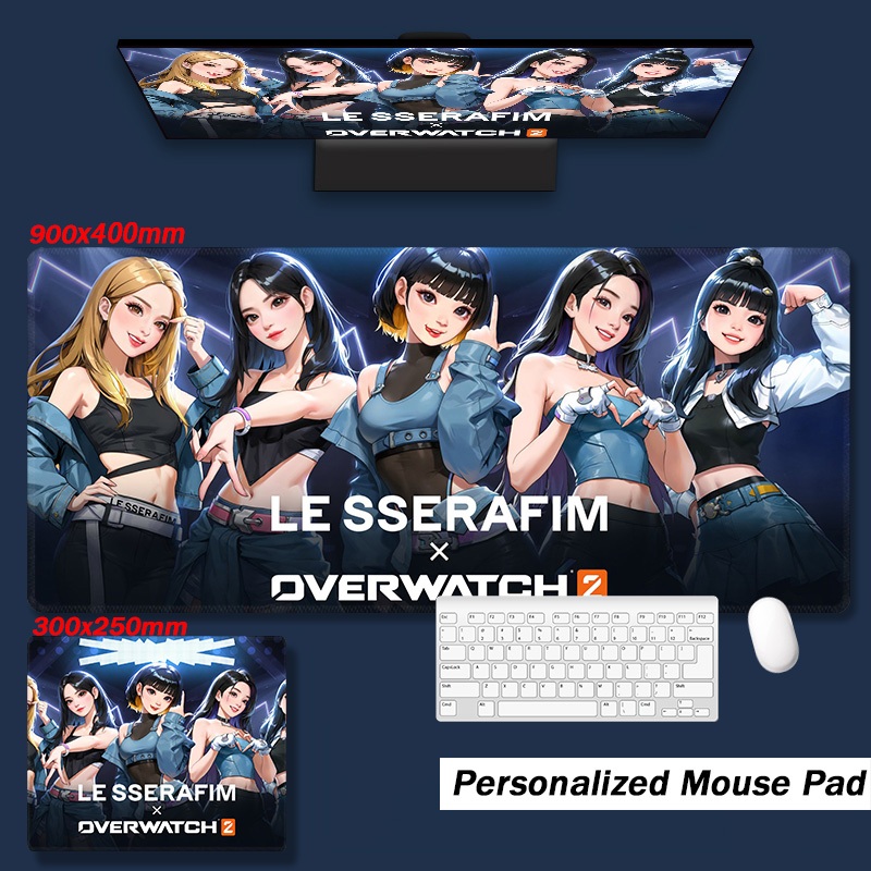 LE SSERAFIM x OVERWATCH 2 Mouse pad | Extended Gaming Mousepad ...